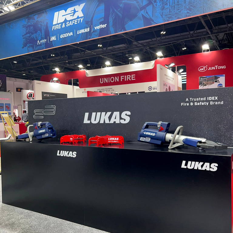 Messestand von IDEX Fire & Safety auf der Intersec | bee